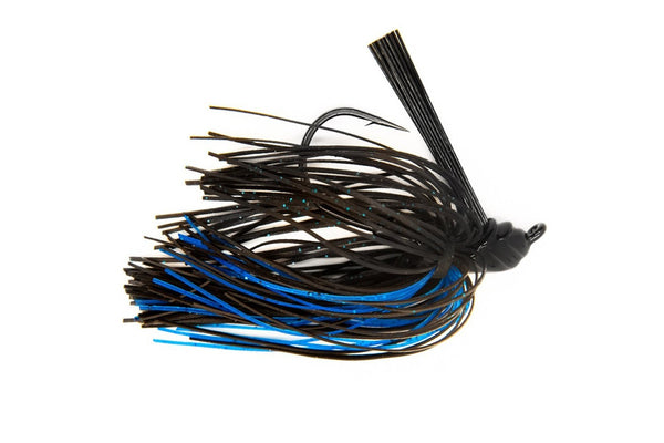 Fin Commander Black/Blue Flip Bass Bait - 5/16, 7/16